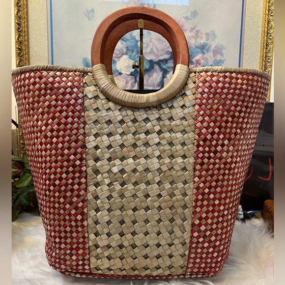 Hand Crafted | Bags | Handmade Native Rattan Zippered Tote | Poshmark